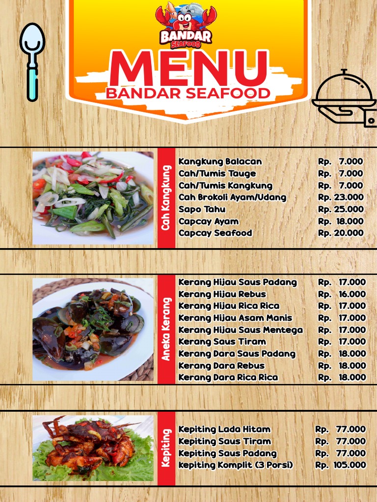Buku Menu Bandar Seafood Plataran | PDF