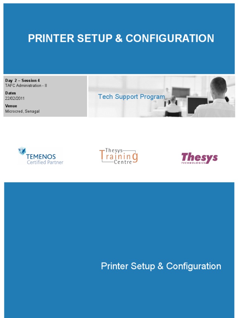 Day 2 - Session 4 - Printer Setup & Configuration | PDF
