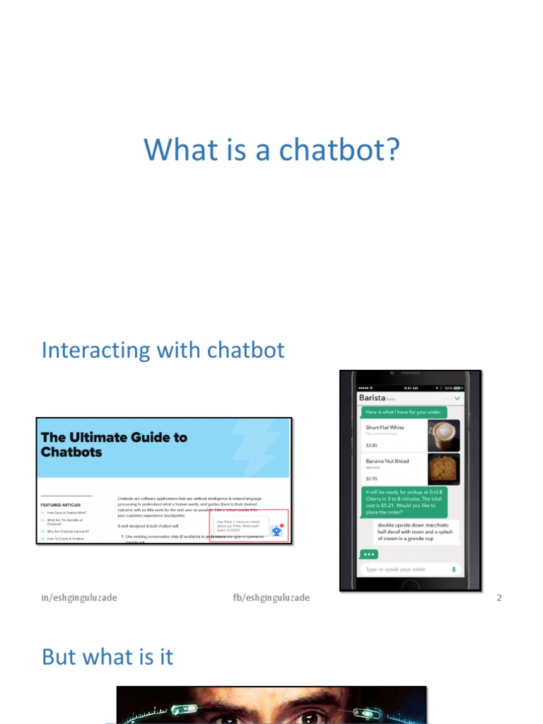 4.1 Lecture 13 - What Is A Chatbot | PDF 4.1 Lecture 13 - What Is A Chatbot | PDF