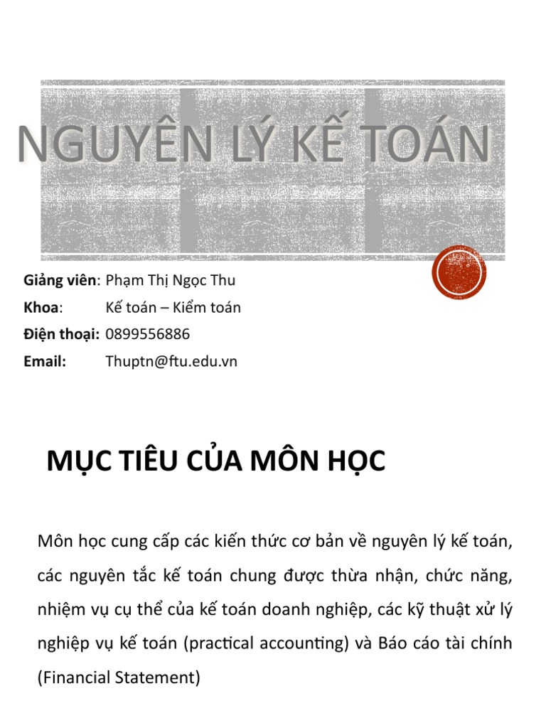 NLKT - Chương 1 - Tổng quan và đối tượng KT (Autosaved) | PDF