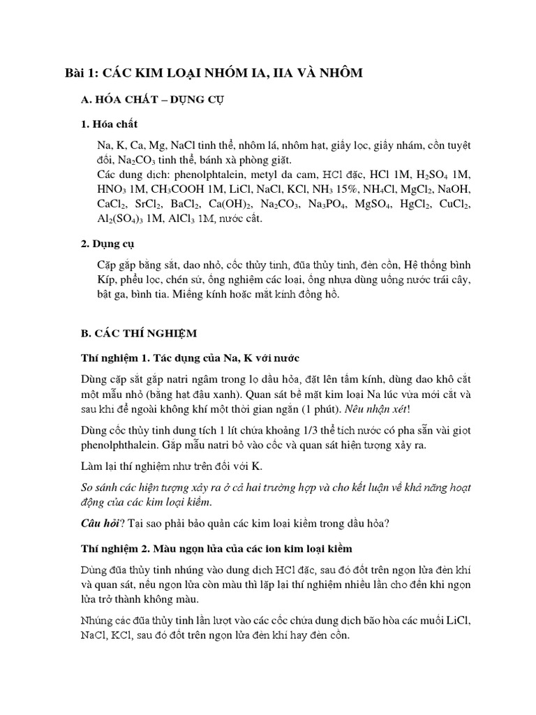 Bai 1-4 HVC - KHTN | PDF