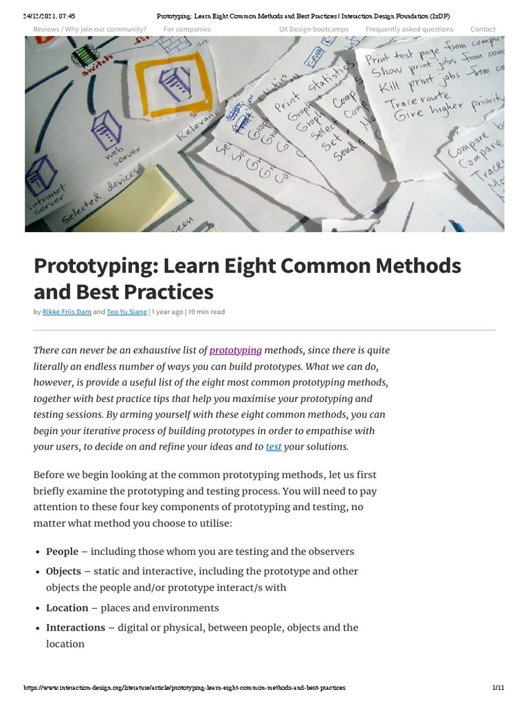 Prototyping - Learn Eight Common Methods and Best Practices - Interaction Design Foundation ...