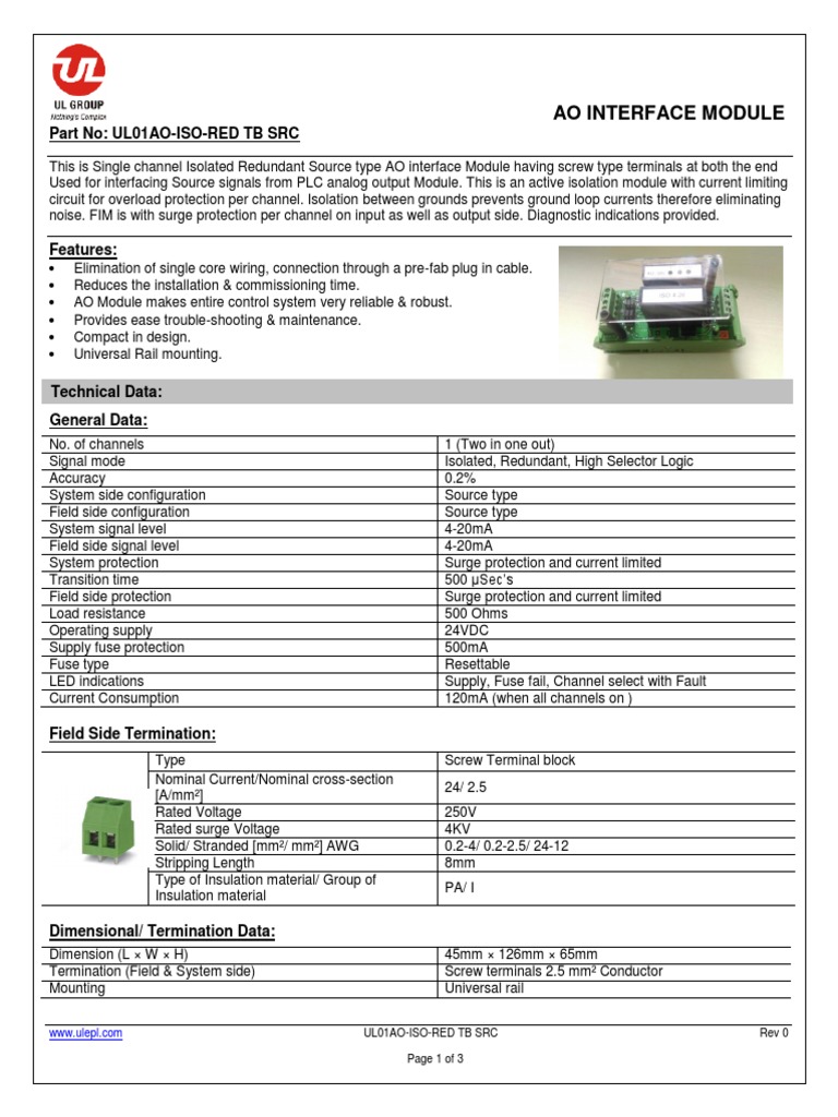 Ul01ao Iso Red TB SRC | PDF | Fuse (Electrical) | Power Supply