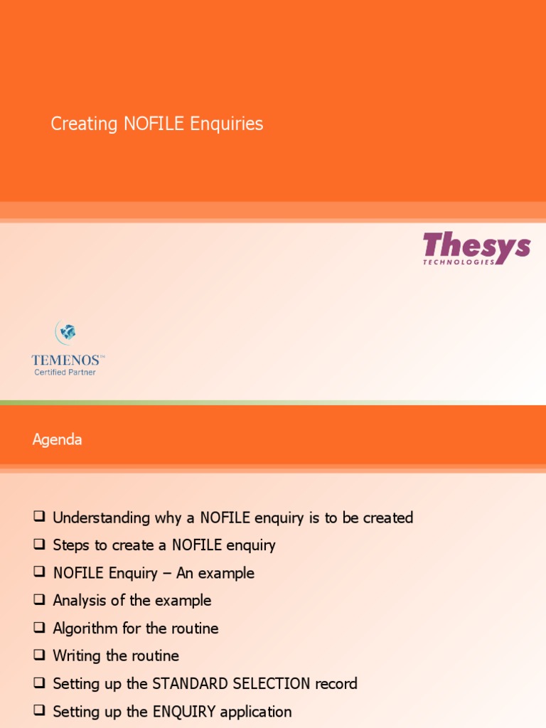 Nofile Enquiry | PDF | Inquiry | Computer Programming