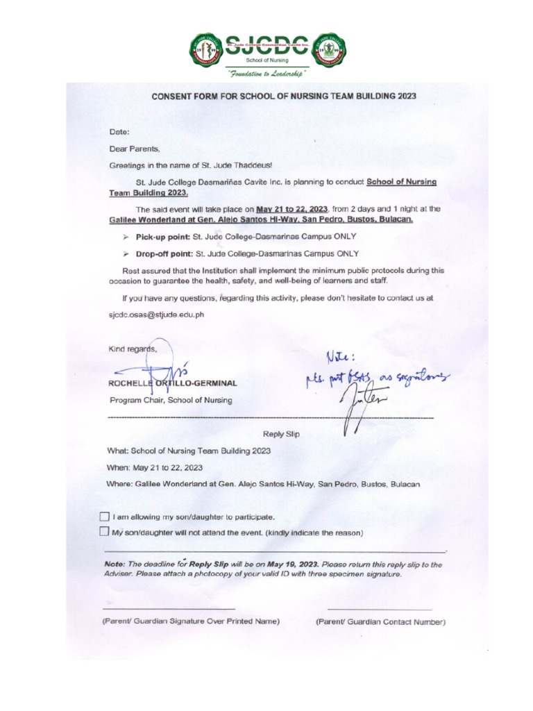 Team Building Consent Form | PDF