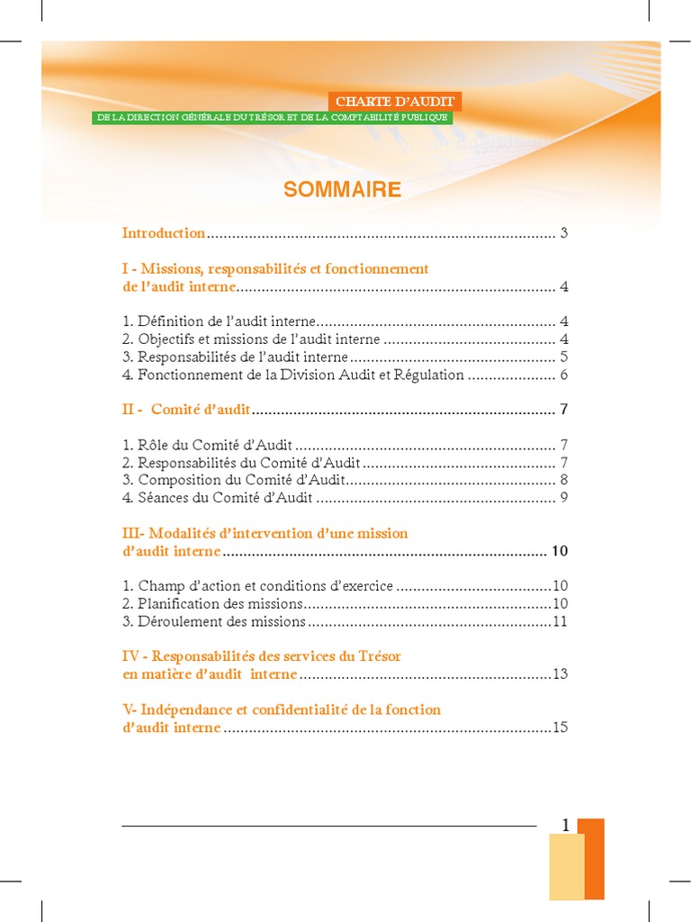 Charte Audit | PDF | Audit | Audit interne