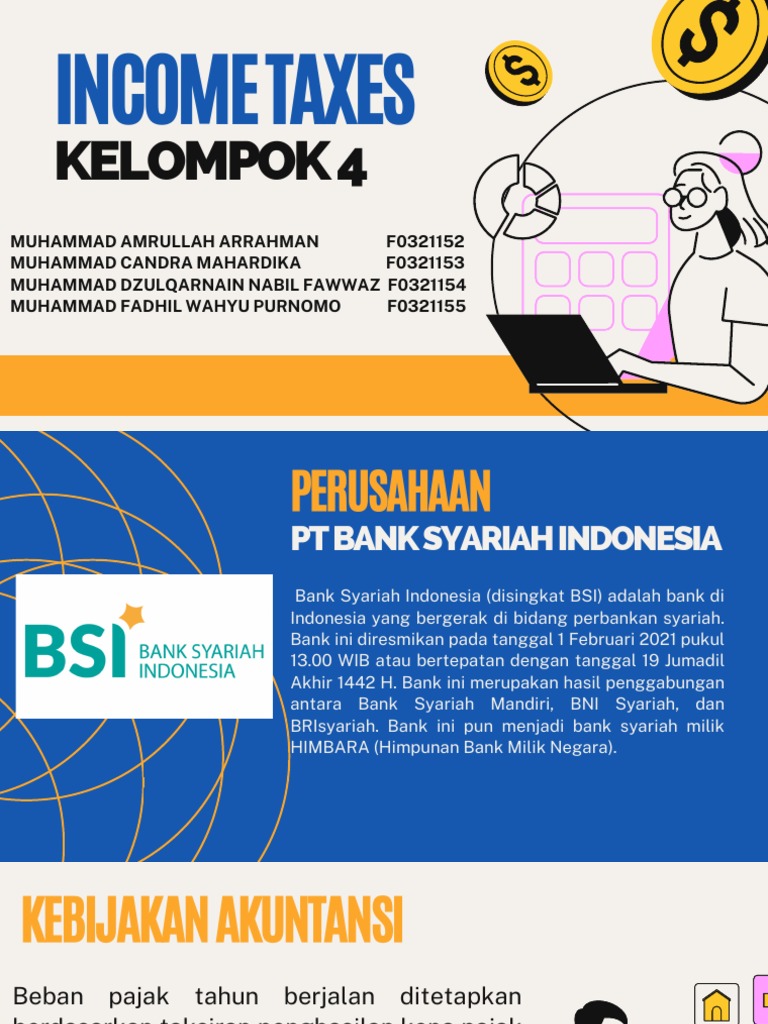 Kelompok 4 - PPT Income Taxes - Kelas e | PDF