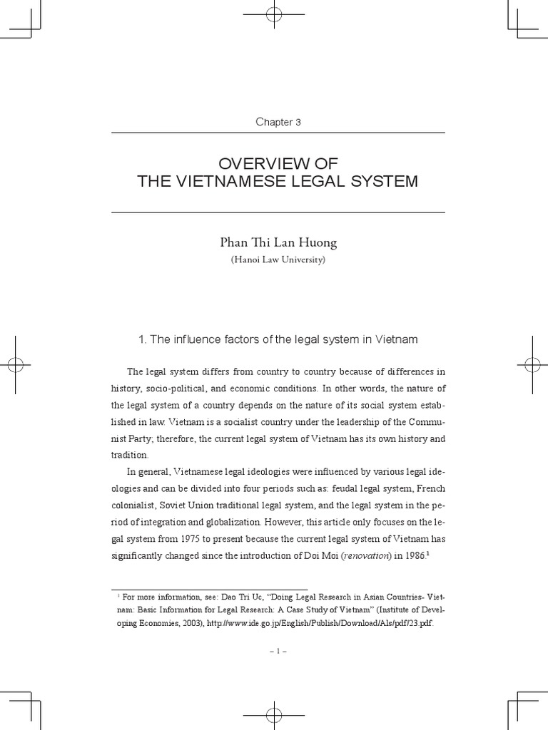 Overview of the Vietnamese Legal System | PDF | Precedent | Prosecutor
