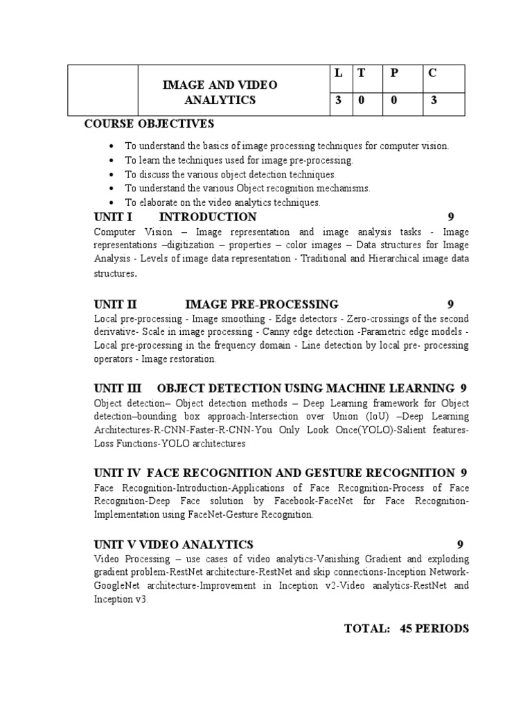Image and Video Analytics | Download Free PDF | Computer Vision | Deep ...