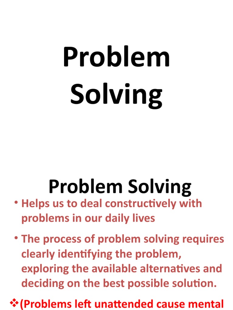Problem Solving | PDF