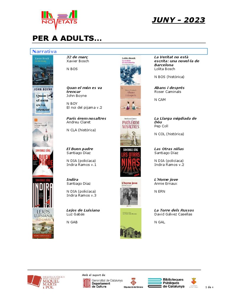 2023 - 06 Novetats P | PDF