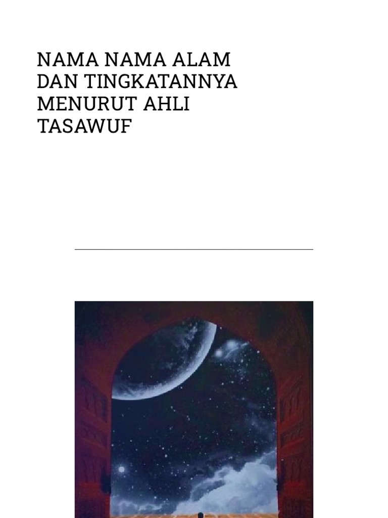 Tingkatan Alam dalam Tasawuf Islam | PDF