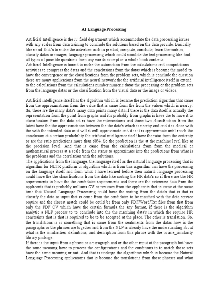 AI Algorithm Language and Data Processing | PDF | Artificial ... AI Algorithm Language and Data Processing | PDF | Artificial ...