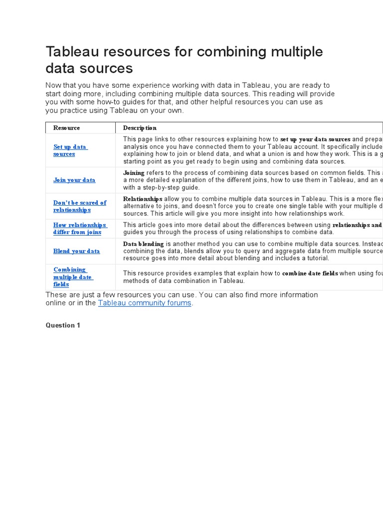 Tableau | PDF | Screenshot | Data