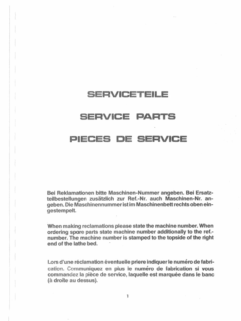 Emco - Maximat Service - Parts Manual | PDF