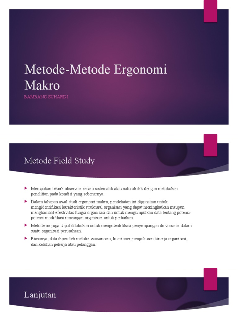 Metode-Metode Ergonomi Makro | PDF