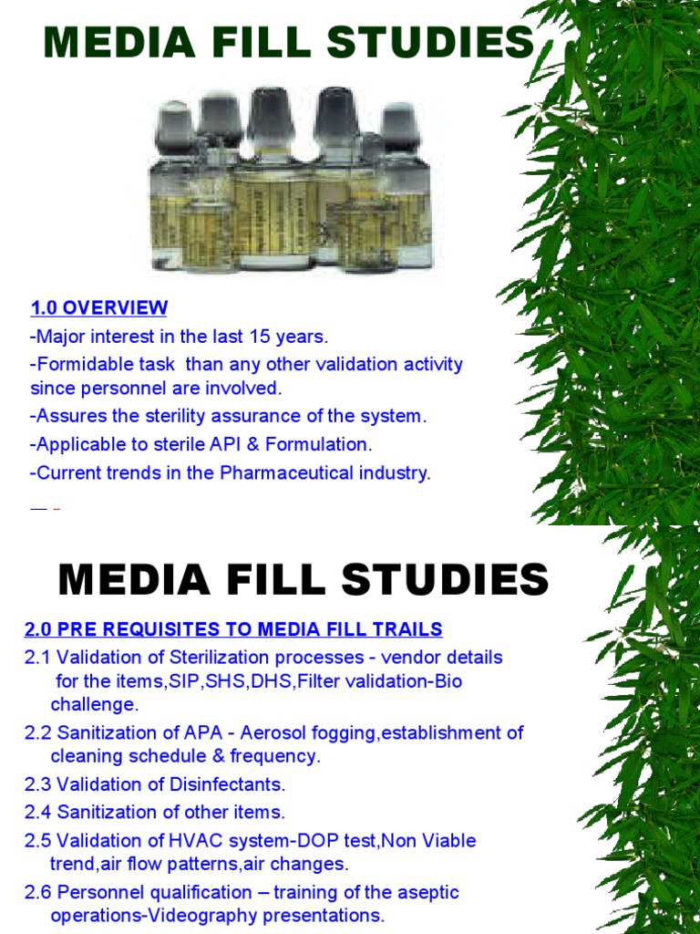 Media Fill Studies | PDF | Technology & Engineering