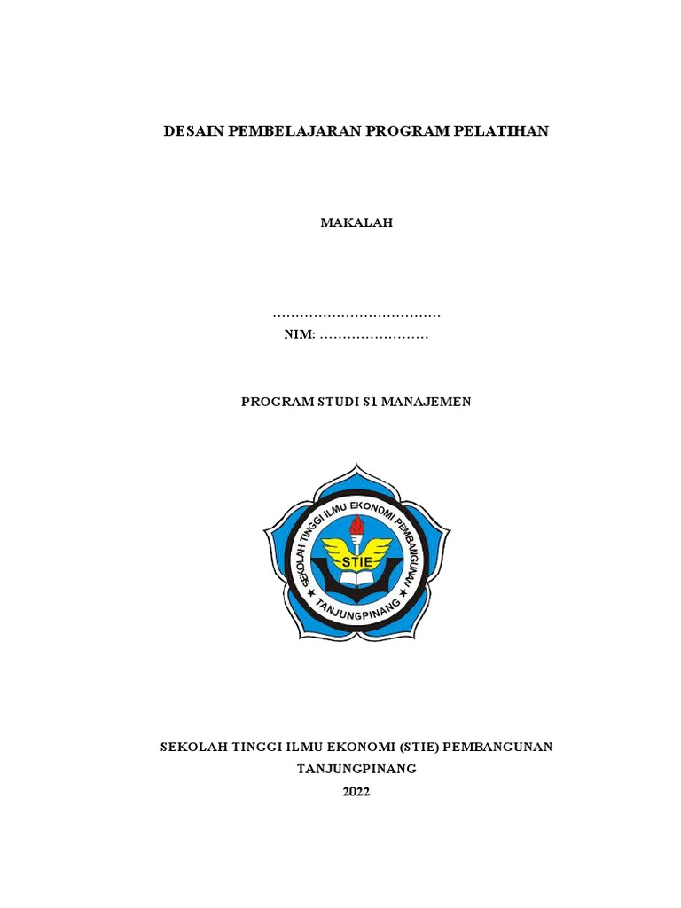 Desain Program Pembelajaran Pelatihan | PDF | Karier & Perkembangan