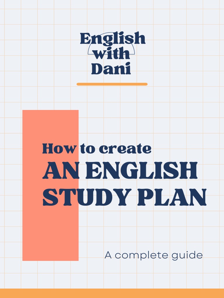 How To Create An English Study Plan | PDF