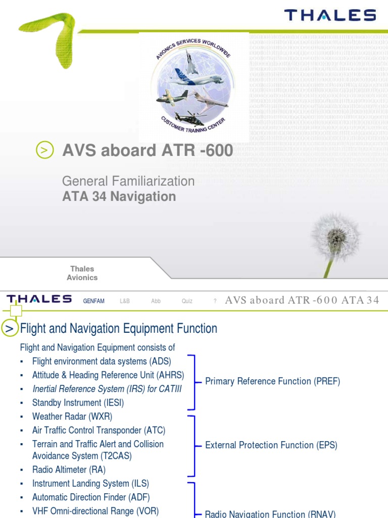 ATR-600 Avionics Systems Overview | PDF | Transponder (Aeronautics ...