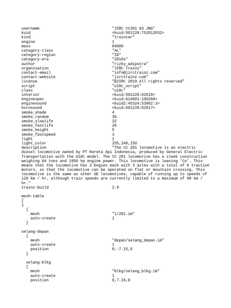 Config | PDF | Locomotives | Transport