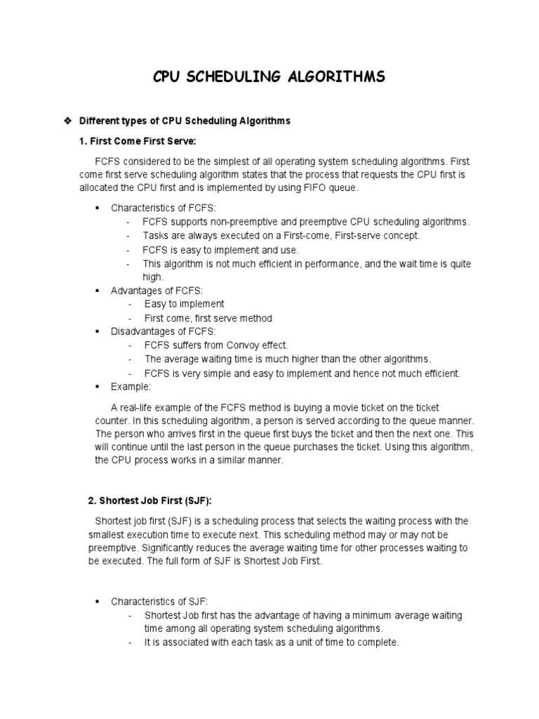 CPU Scheduling Algorthims | PDF | Scheduling (Computing) | Process ... CPU Scheduling Algorthims | PDF | Scheduling (Computing) | Process ...