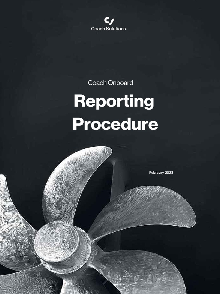 Coach Onboard Reporting Procedure (TC) | PDF | System Software | Software