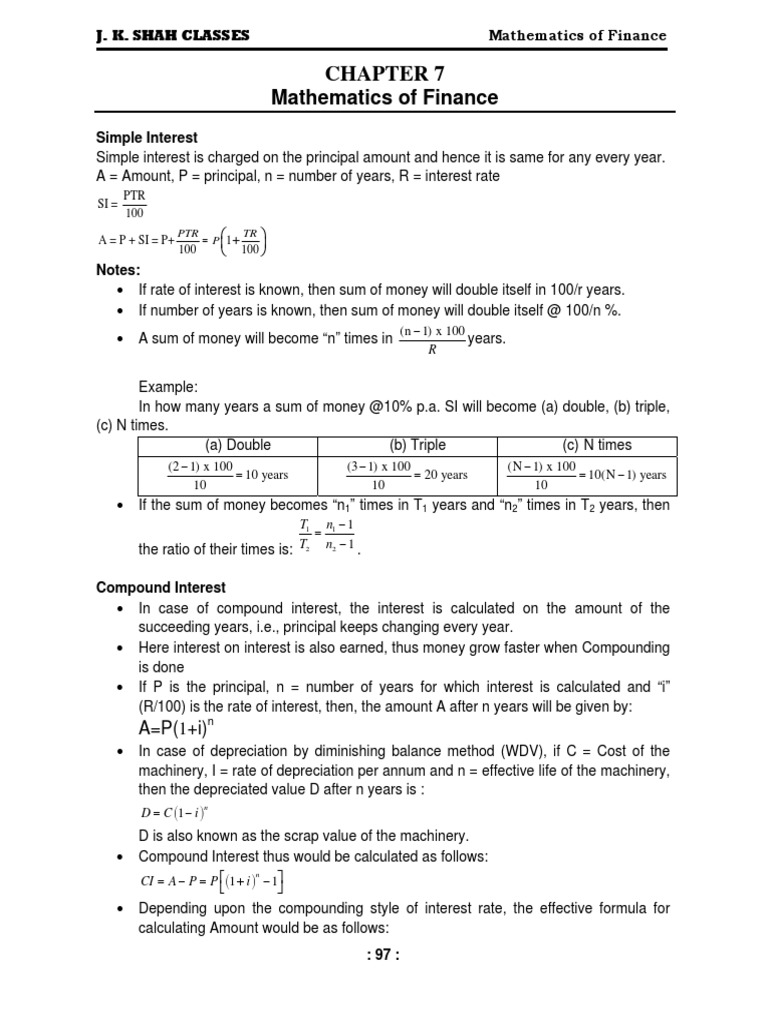 67 - Ch04 - MATHS - Mathematics of Finance | PDF | Present Value | Interest