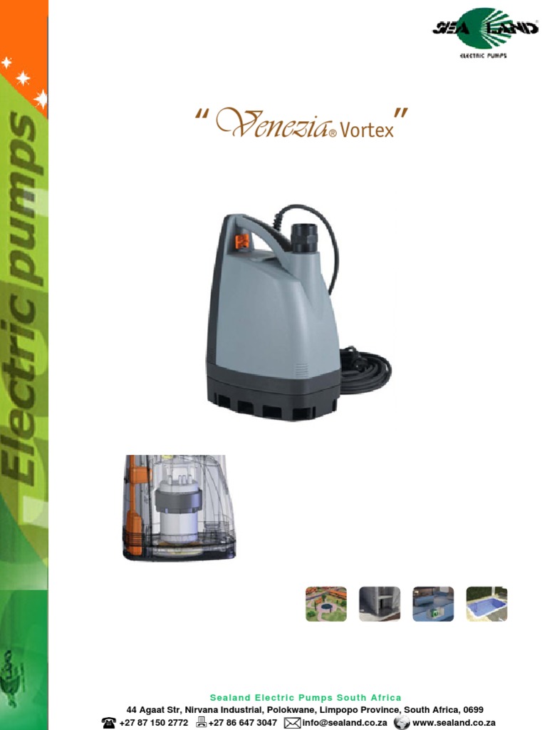 Venezia Vortex | PDF | Pump | Electric Motor