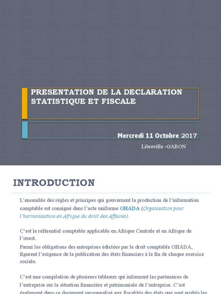 Support de Formation Sur La DSF | PDF | Revenu brut | Comptabilité ...