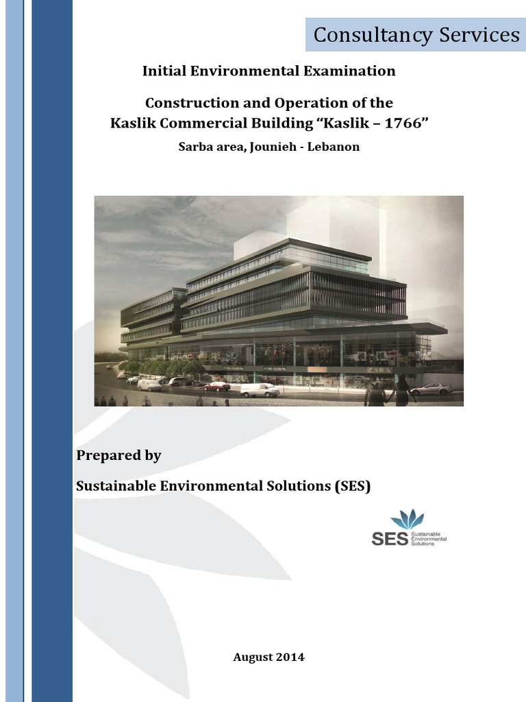 Final IEE report for Kaslik Commercial Building - Sarba-Jounieh | PDF ...