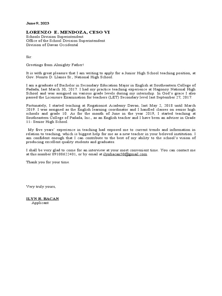 Letter of Intent (JHS) | PDF