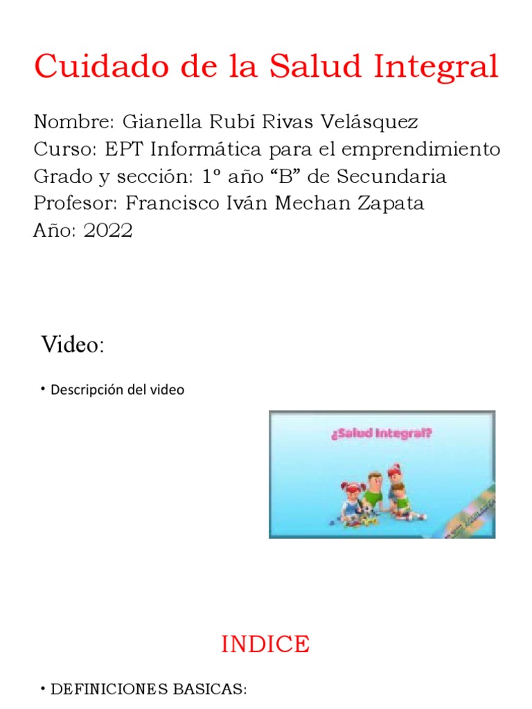 Cuidado de La Salud Integral | PDF