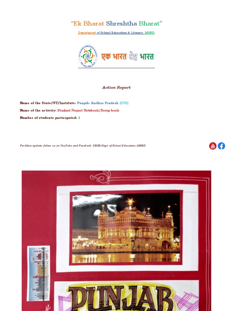 Punjabi-AP Scrapbook Project Report | PDF | Foreign Language Studies ...