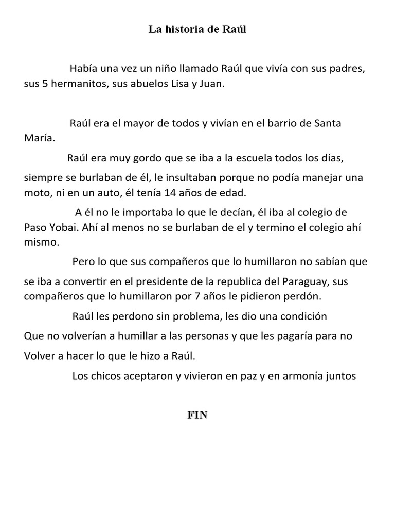 La Historia de Raul | PDF | Salud y bienestar | Poesía