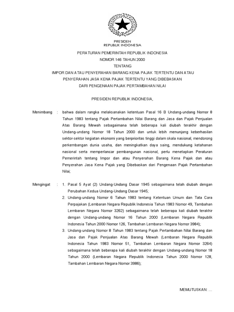 PP No.146 TH 2000 | PDF