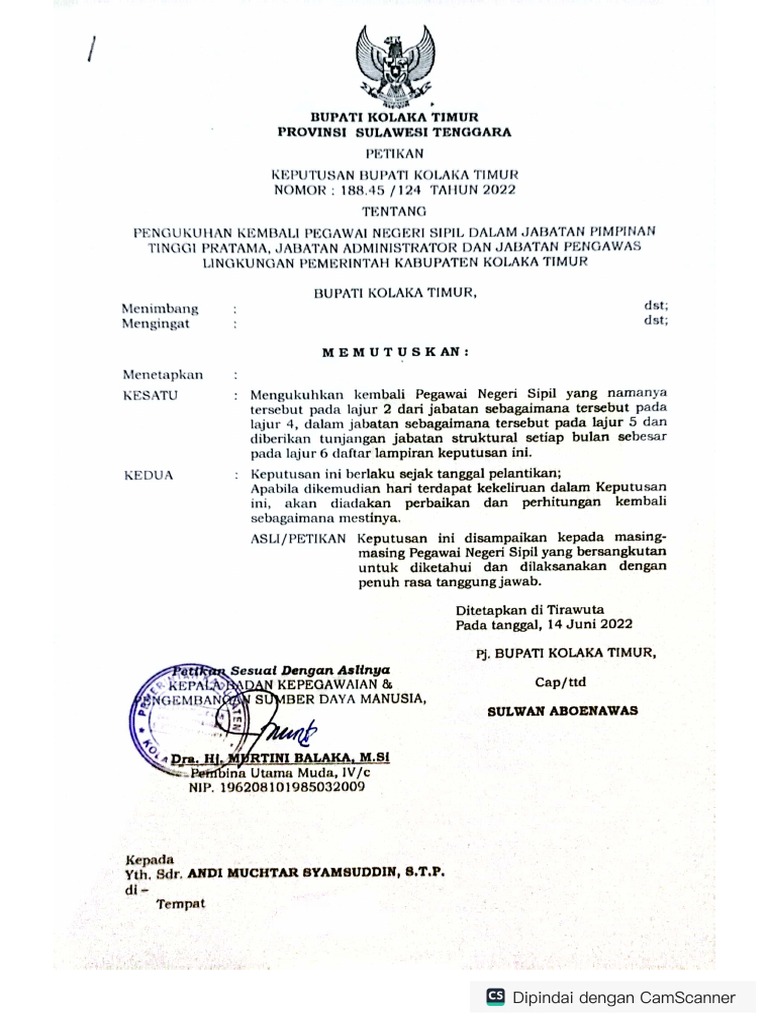 SK Jabatan Terakhir | PDF