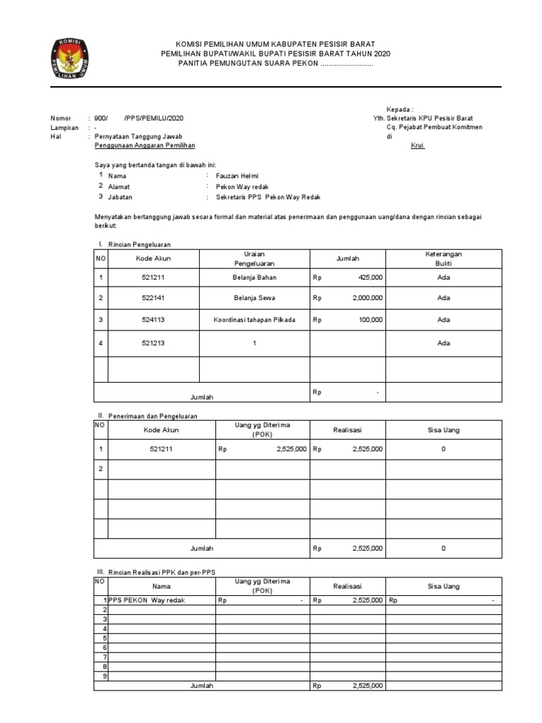 CONTOH Spj Pps | PDF