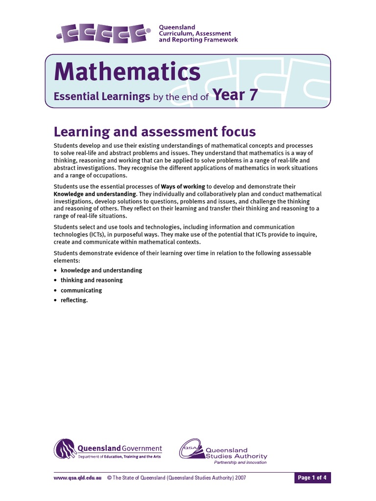 Qcar El Maths Yr7 | PDF | Shape | Geometry