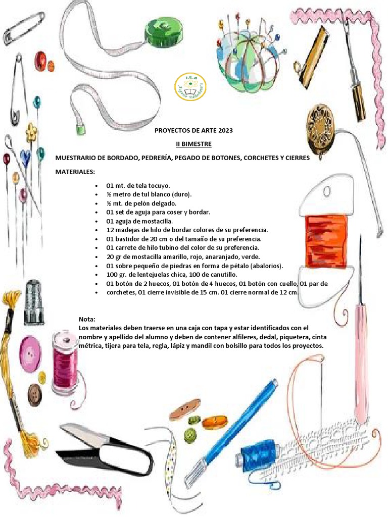 Materiales para El Proyecto de Arte | PDF | Softlines (venta minorista ...