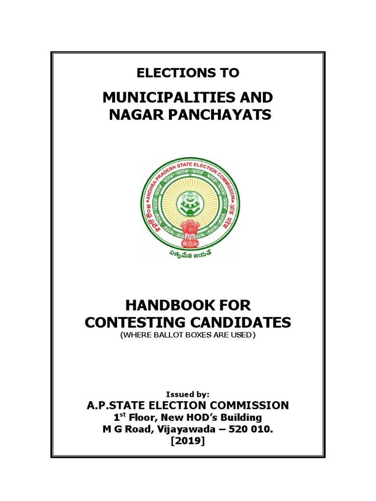 Handbook For Contesting Candidates Municipalities | PDF | Elections ...
