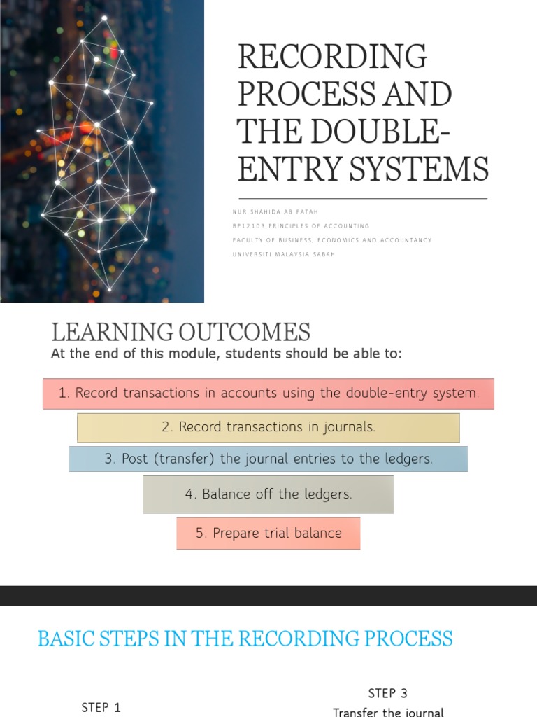 Lecture Notes - Recording Transactions & Double-Entry | PDF | Debits ...