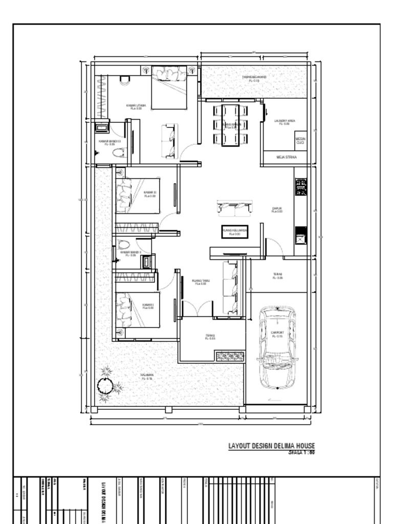 Layout Design Delima House | PDF