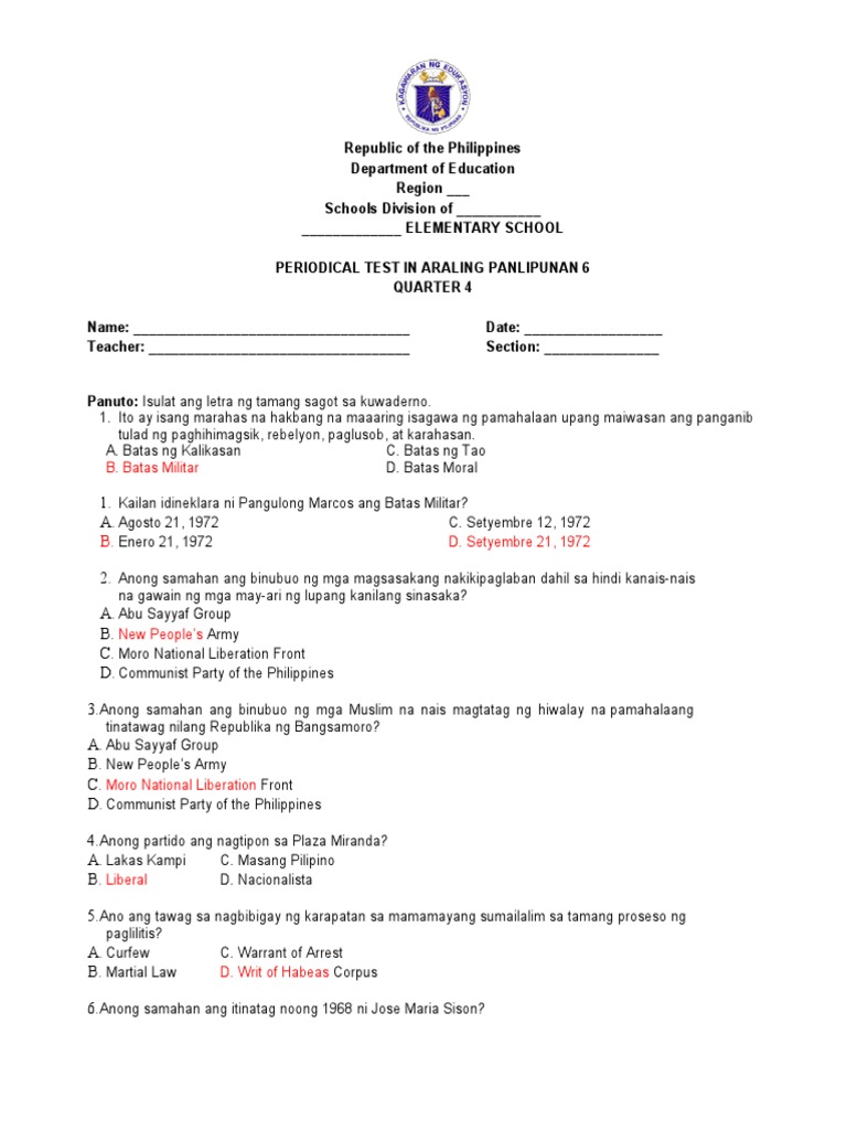 G6 Q4 PT Ap | PDF