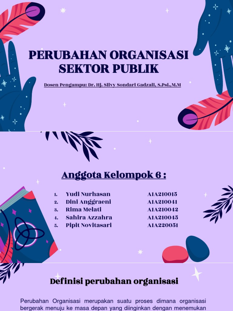 Tugas P7 PPT PO Kelompok 6 Perubahan Organisasi Publik | PDF