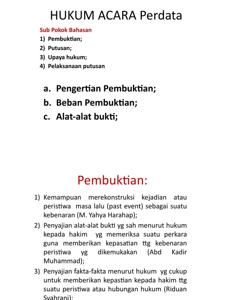 Hukum Acara Perdata | PDF