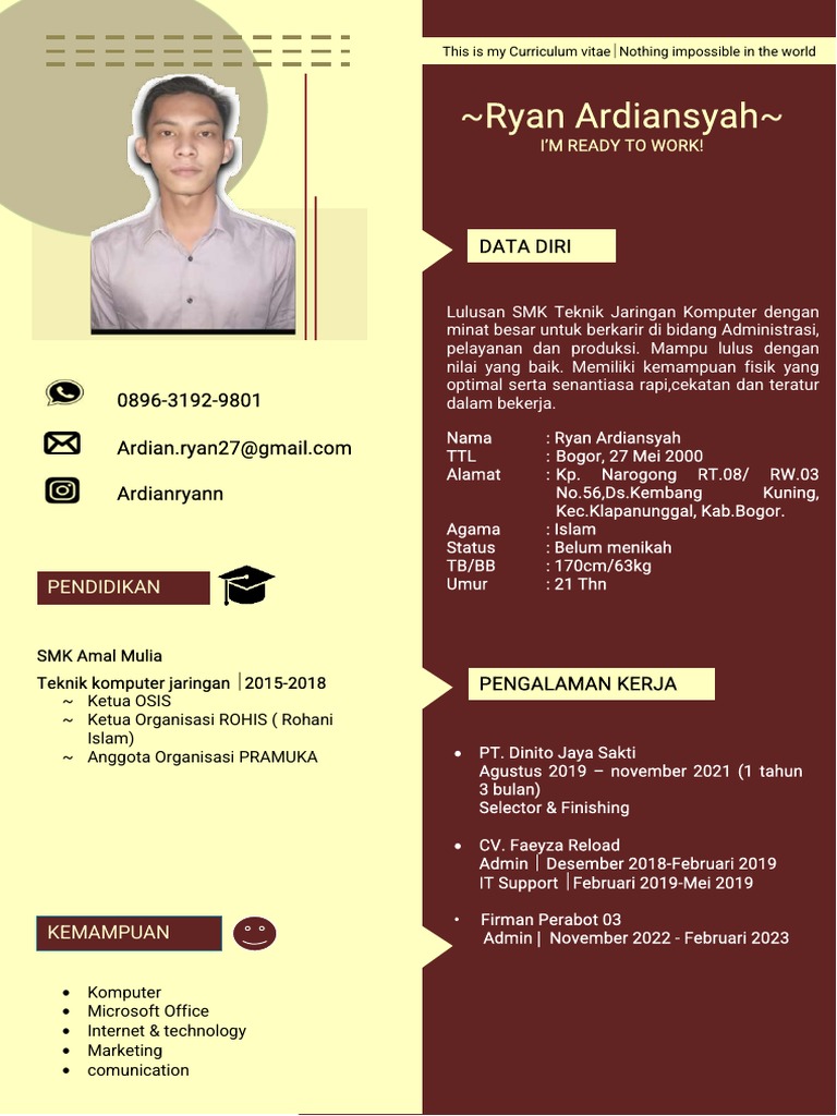 Resume Ryan Ardiansyah_compressed | PDF