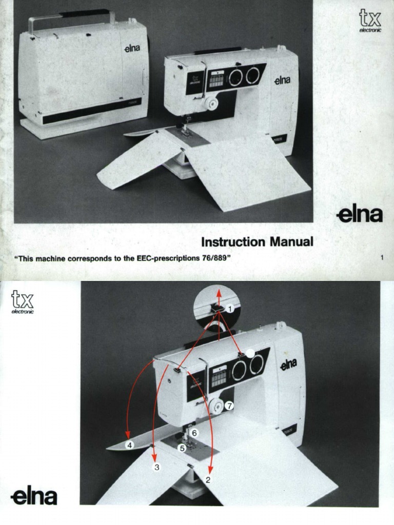 ELNA-TX Instruction Manual | PDF | Sewing | Yarn