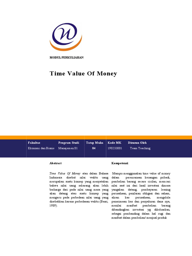 MODUL-4. Time Value of Money | PDF