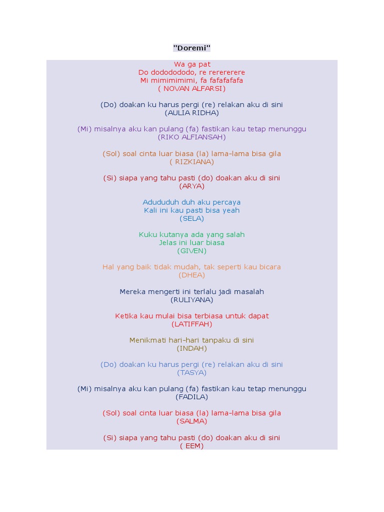DOREMI | PDF